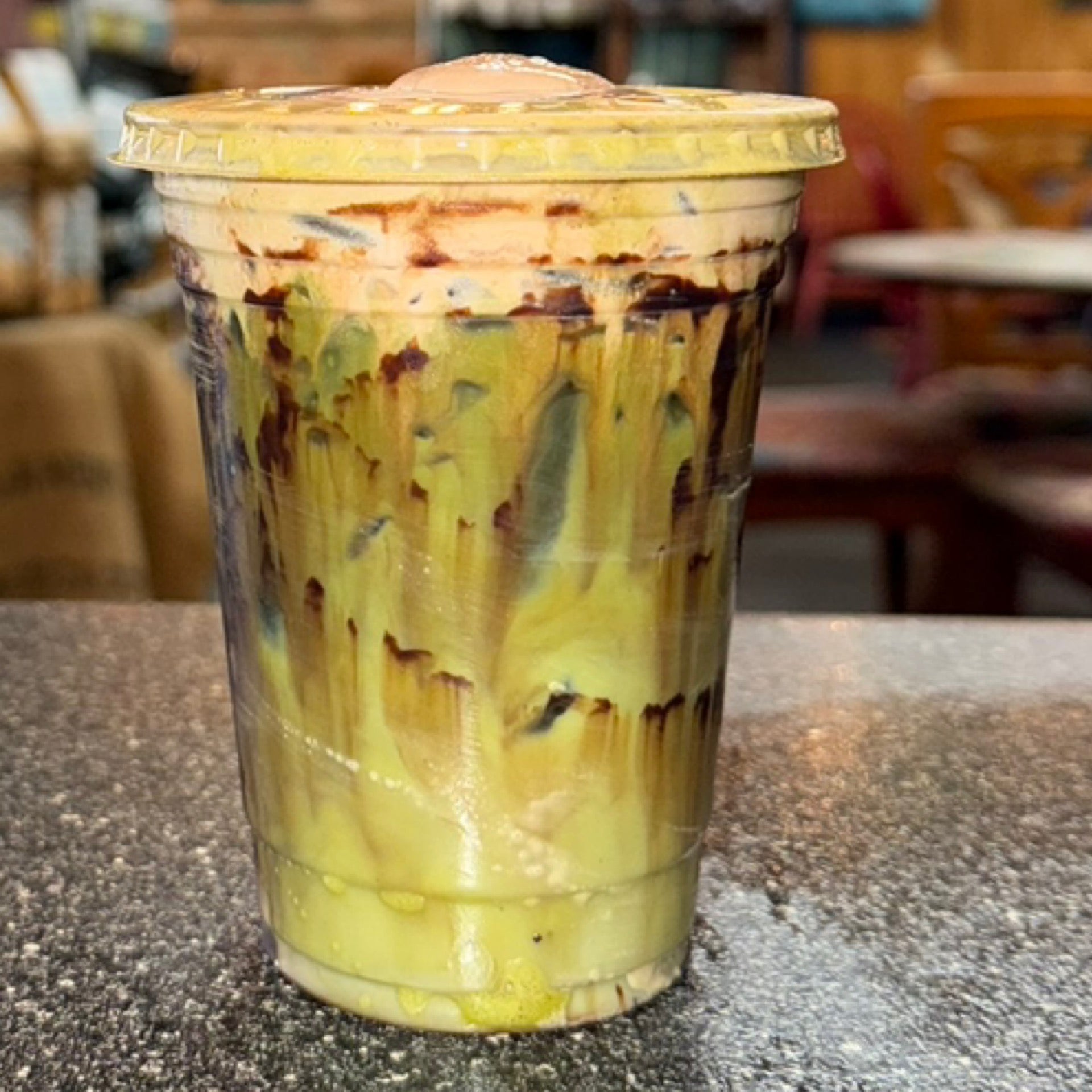 Iced Dubai Chocolate Matcha | Edenton Coffee House